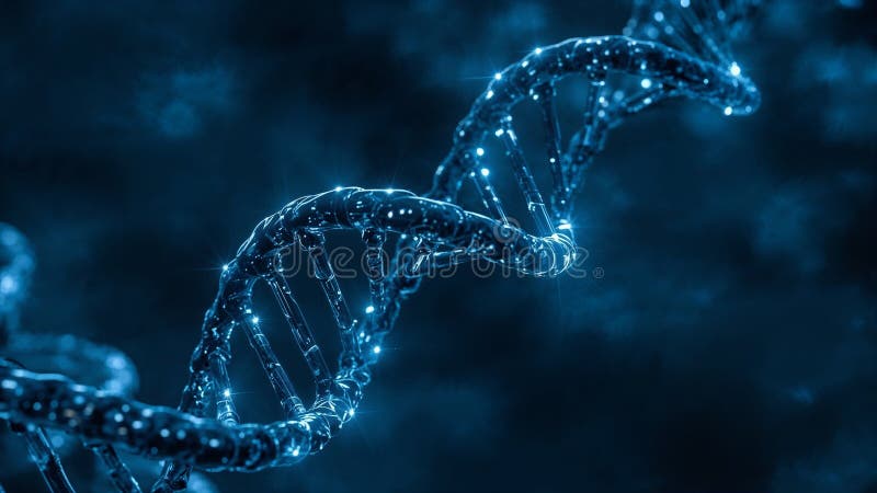 ?lose-up Macro of a Hyper-detailed DNA Double Helix Molecule, Realistic ...