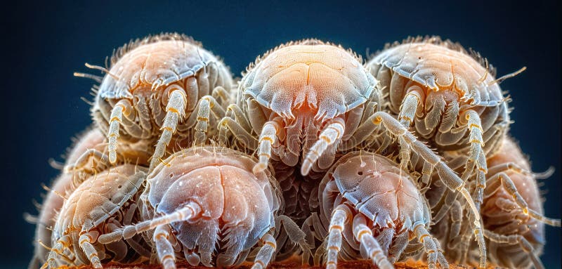 Extreme Close-up of a Mite Sitting on Organic Tissue and Dust - Ai ...