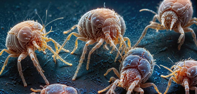 Extreme Close-up of a Mite Sitting on Organic Tissue and Dust - Ai ...