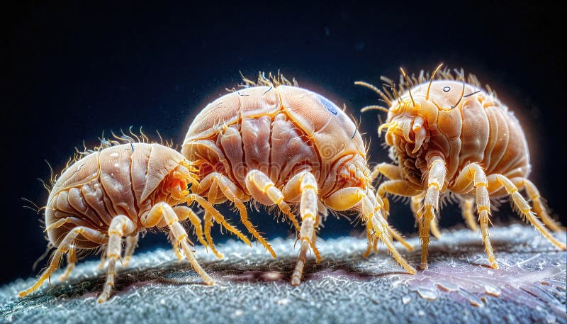 Extreme Close-up of a Mite Sitting on Organic Tissue and Dust - Ai ...