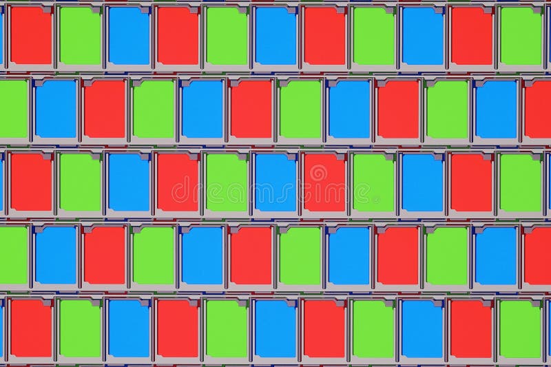 Extreme Close Up of a Mobile LCD Screen Stock Photo - Image of color ...