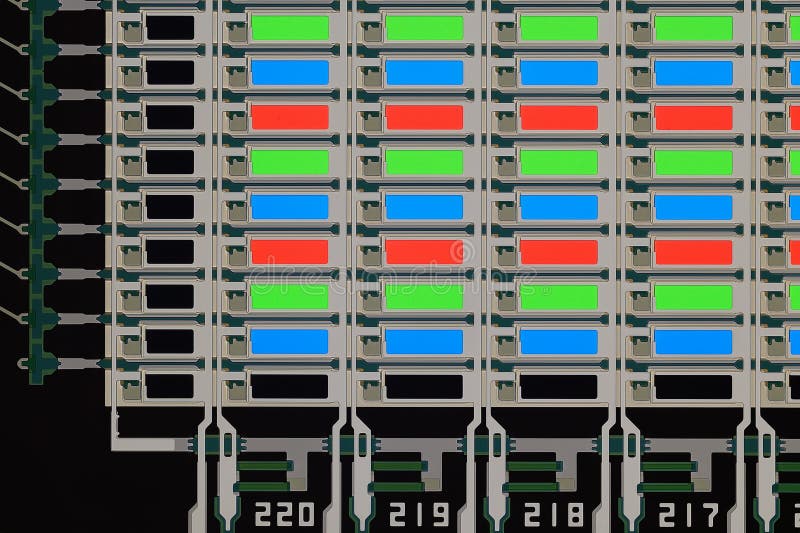 Extreme Close Up of a Mobile LCD Screen Stock Photo - Image of ...