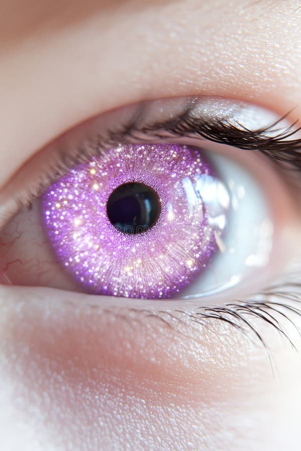 An Extreme Close-up of a Mystifying Eye, Displaying Elaborate Swirling ...