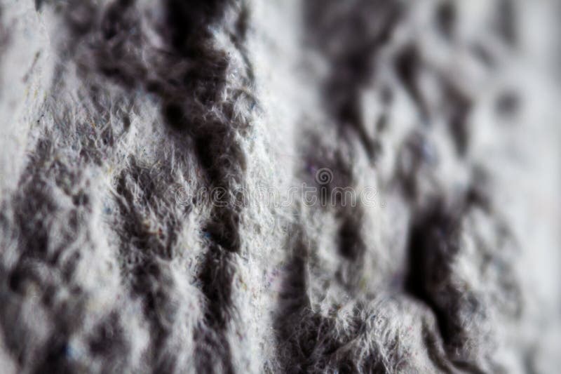 Extreme Close Up of Old Gray Handmade Paper Clay with a Structure and ...