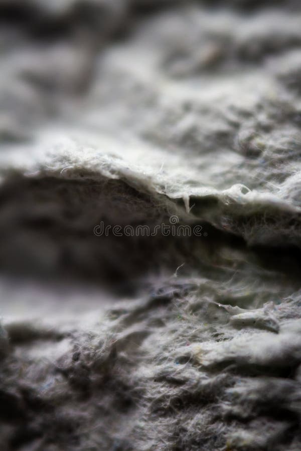 Extreme Close Up of Old Gray Handmade Paper Clay with a Structure and ...