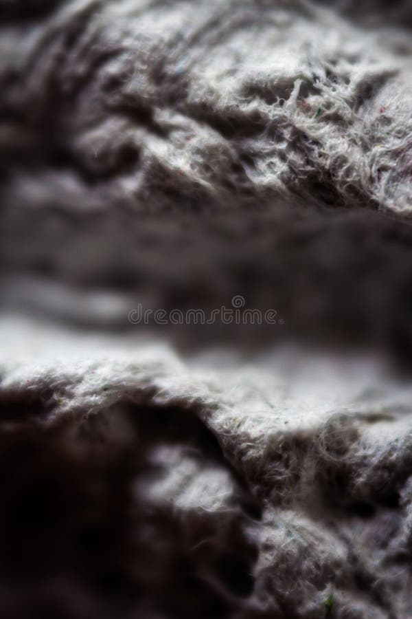 Extreme Close Up of Old Gray Handmade Paper Clay with a Structure and ...