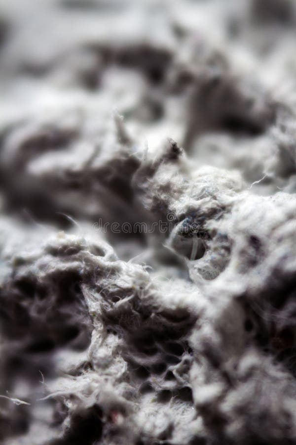 Extreme Close Up of Old Gray Handmade Paper Clay with a Structure and ...