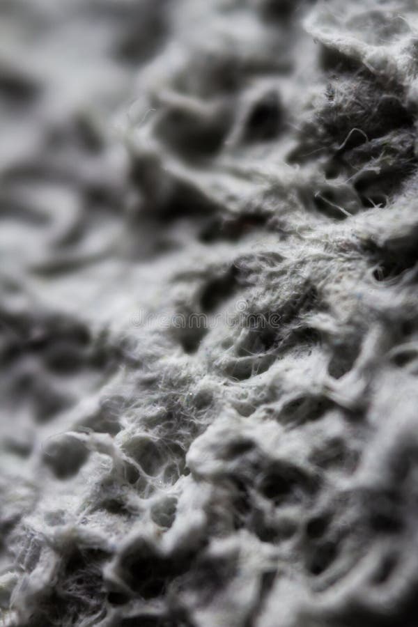 Extreme Close Up of Old Gray Handmade Paper Clay with a Structure and ...