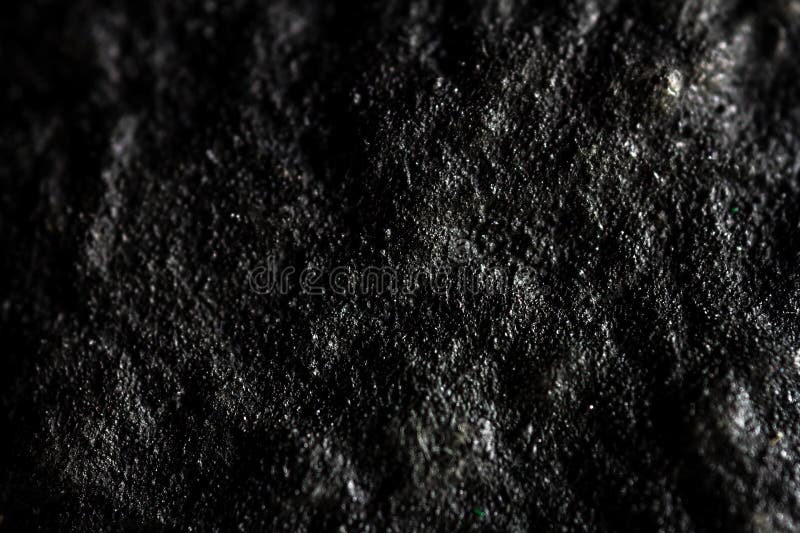 Extreme Close Up of Painted in Black Handmade Paper Clay with a ...