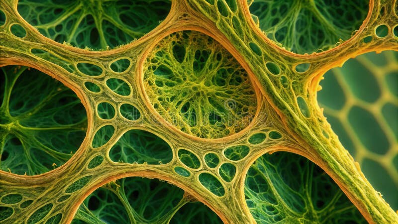 Extreme Closeup of Phloem Tissue Under Microscope Scientific Study ...