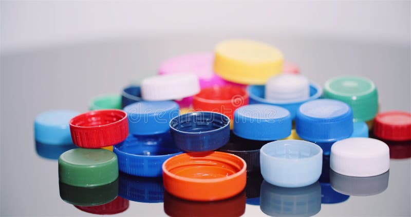 Few Plastic Bottle Caps - Plastic Processing Recycling Industry Stock ...
