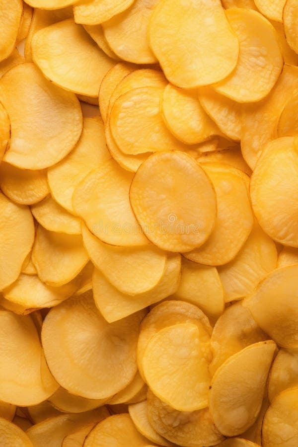 Extreme Close-Up of Potato Chips AI Generated Stock Illustration ...