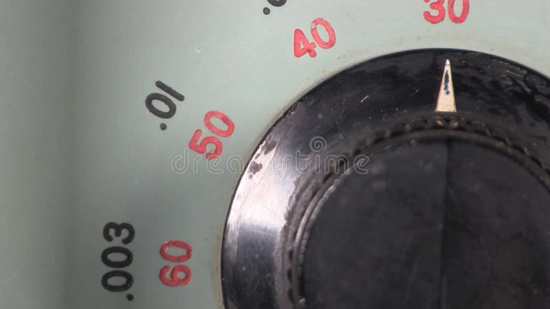 Setting signal range dial stock footage. Video of device - 344414462