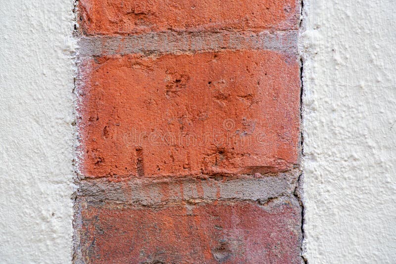 Brick and Plaster Texture, Macro Detail Stock Photo - Image of symmetry ...