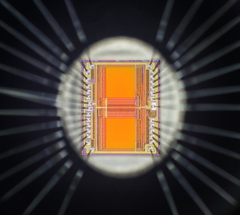 Extreme Close Up of Silicon Memory Chip Stock Image - Image of ...