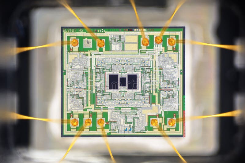 Extreme Close Up of Silicon Micro Chip Stock Image - Image of memory ...