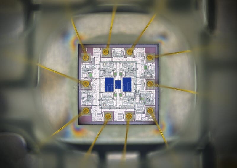 Extreme Close Up of Silicon Micro Chip Stock Photo - Image of close ...