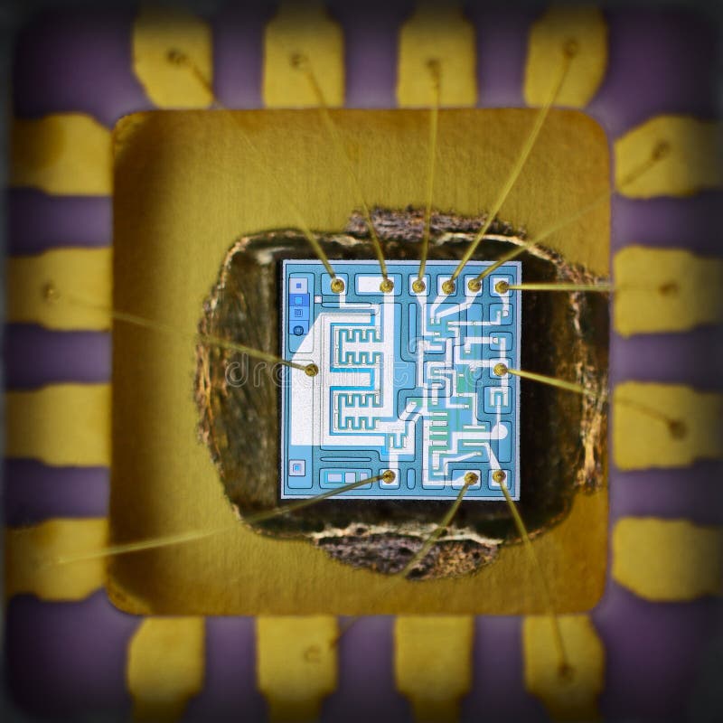 Extreme Close Up of Silicon Micro Chip Stock Photo - Image of repairing ...