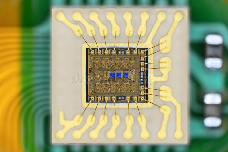 Extreme Close Up of Silicon Micro Chip Stock Photo - Image of ...