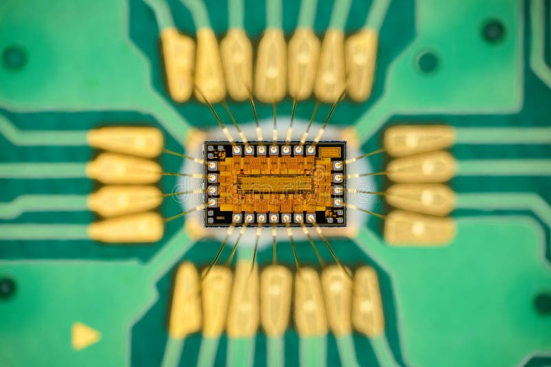 Extreme Close Up of Silicon Micro Chip Stock Image - Image of silicon ...