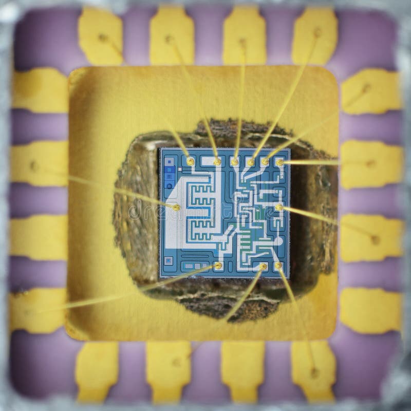 Extreme Close Up of Silicon Micro Chip Stock Photo - Image of closeup ...