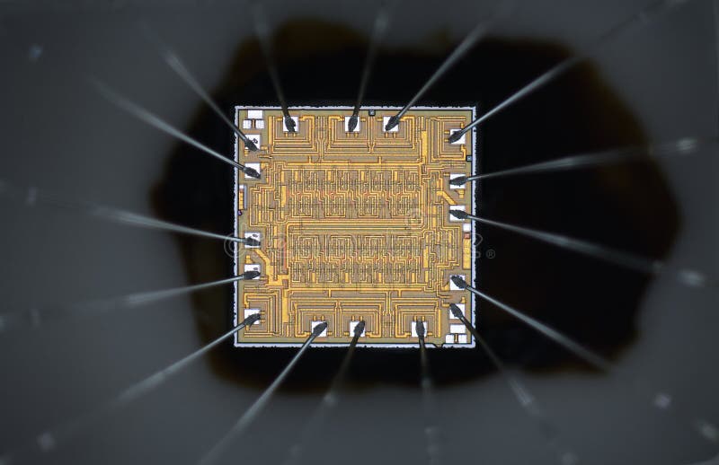Extreme Close Up of Silicon Micro Chip Stock Photo - Image of memory ...
