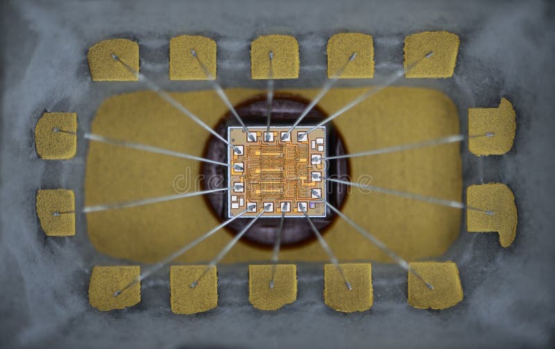 Extreme Close Up of Silicon Micro Chip Stock Photo - Image of ...