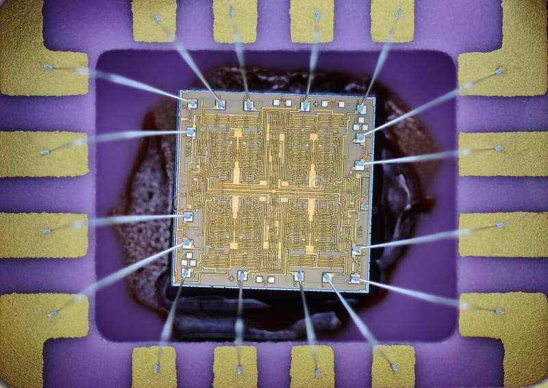 Extreme Close Up of Silicon Micro Chip Stock Image - Image of component ...