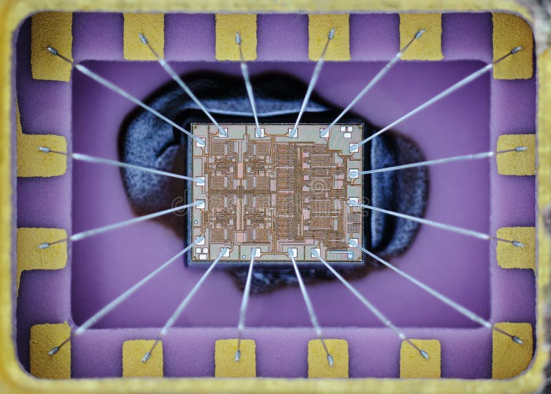 Extreme Close Up of Silicon Micro Chip Stock Photo - Image of micro ...