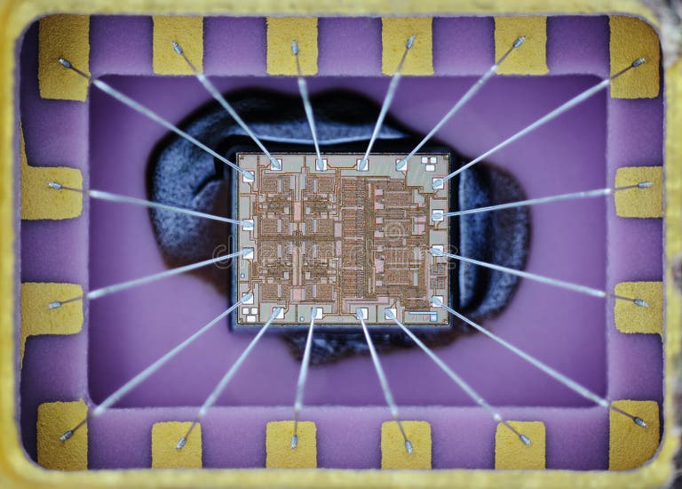Extreme Close Up of Silicon Micro Chip Stock Photo - Image of micro ...