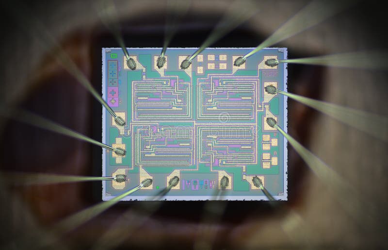 Extreme Close Up of Silicon Micro Chip Stock Image - Image of ...