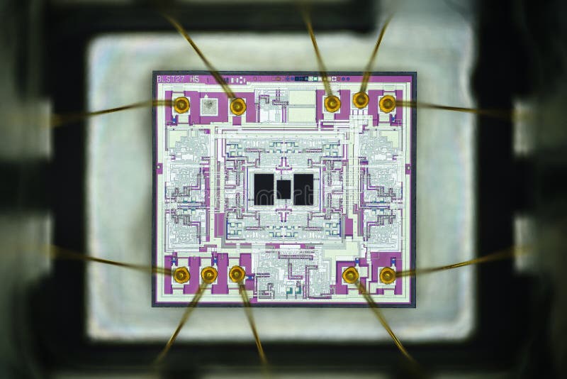 Extreme Close Up of Silicon Micro Chip Stock Photo - Image of pattern ...