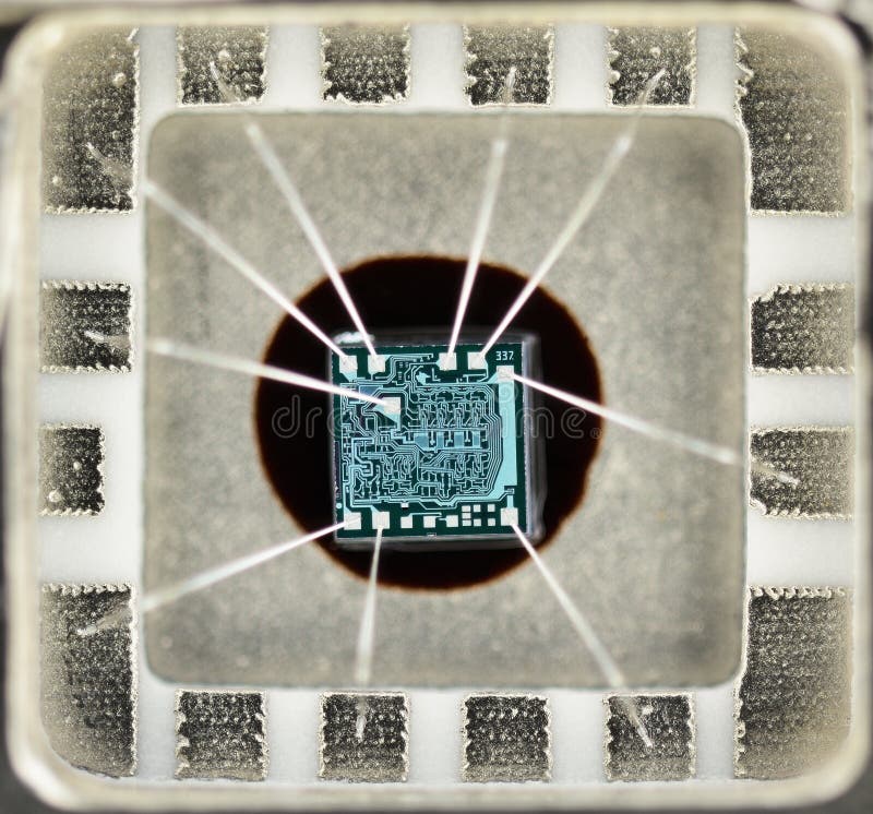 Extreme Close Up of Silicon Micro Chip Stock Image - Image of circuit ...