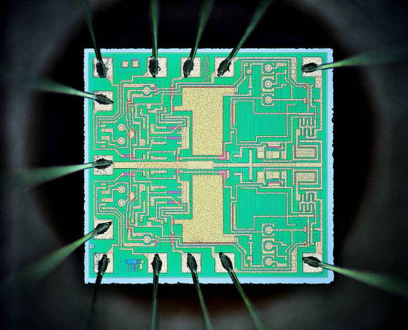 Extreme Close Up of Silicon Micro Chip Stock Photo - Image of ...