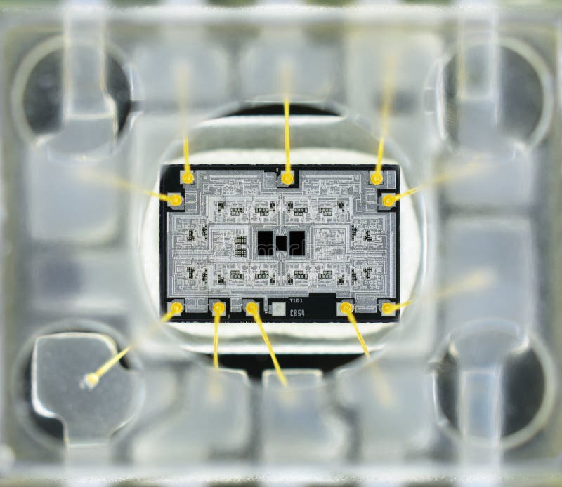 Extreme Close Up of Silicon Micro Chip Stock Photo - Image of macro ...