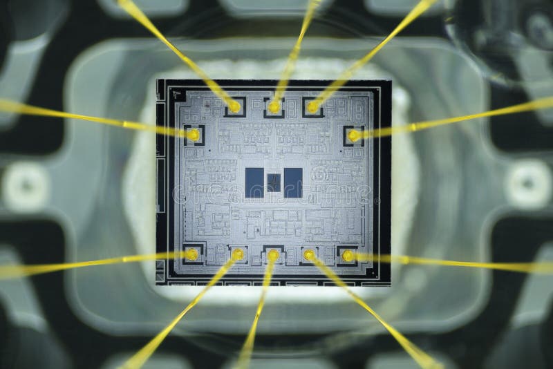 Extreme Close Up of Silicon Micro Chip Stock Image - Image of memory ...