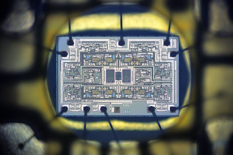 Extreme Close Up of Silicon Micro Chip Stock Image - Image of memory ...