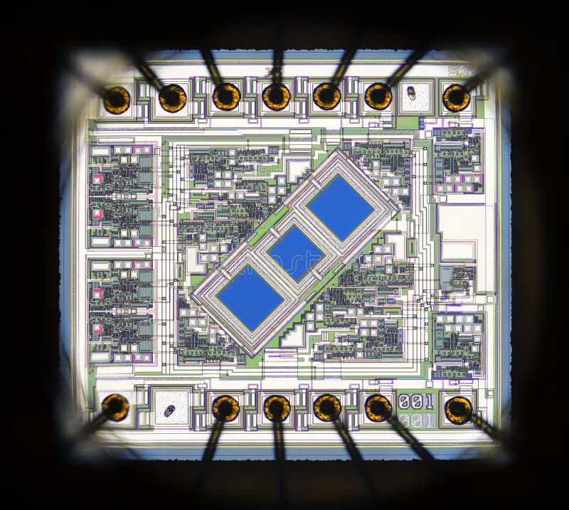 Extreme Close Up of Silicon Micro Chip Stock Image - Image of ...