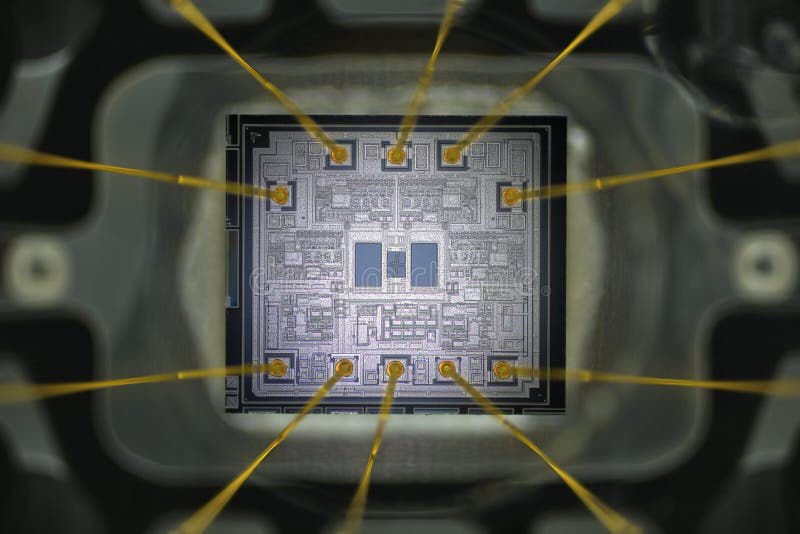 Extreme Close Up of Silicon Micro Chip Stock Image - Image of ...