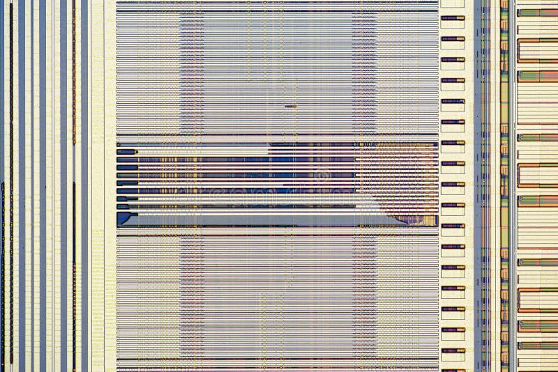 Extreme Close Up of Silicon Microprocessor Chip Stock Image - Image of ...