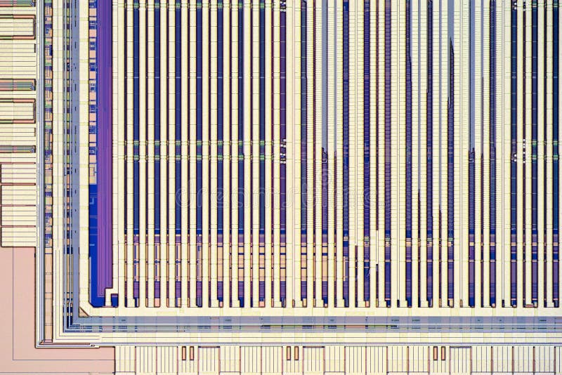 Extreme Close Up of Silicon Microprocessor Chip Stock Image - Image of ...