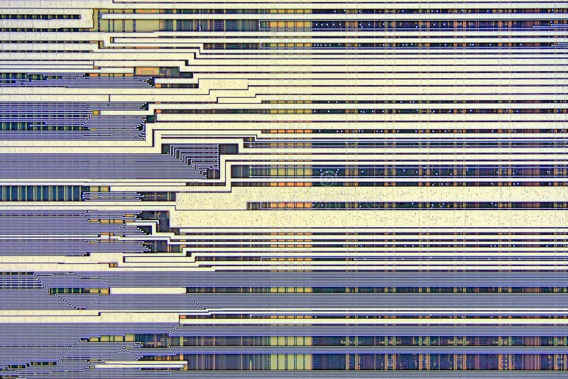 Extreme Close Up of Silicon Microprocessor Chip Stock Image - Image of ...