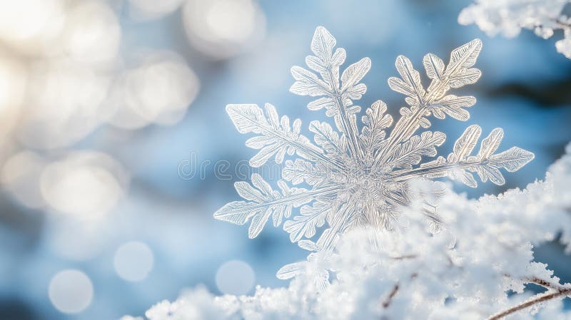 Extreme Close-up of a Single Snowflake Stock Image - Image of glasses ...