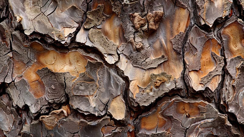 An Extreme Close-up of Tree Bark with Deep Grooves and Rich Texture ...
