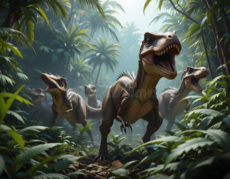 An Extreme Close-up View of Dinosaurs Stock Illustration - Illustration ...