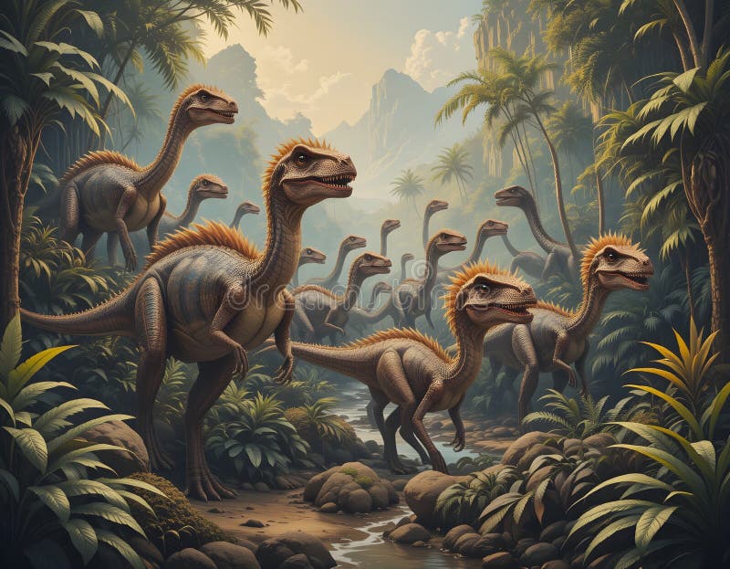 An Extreme Close-up View of Dinosaurs Stock Illustration - Illustration ...