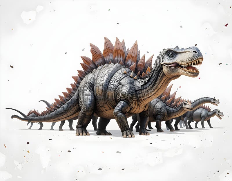 An Extreme Close-up View of Dinosaurs Stock Illustration - Illustration ...