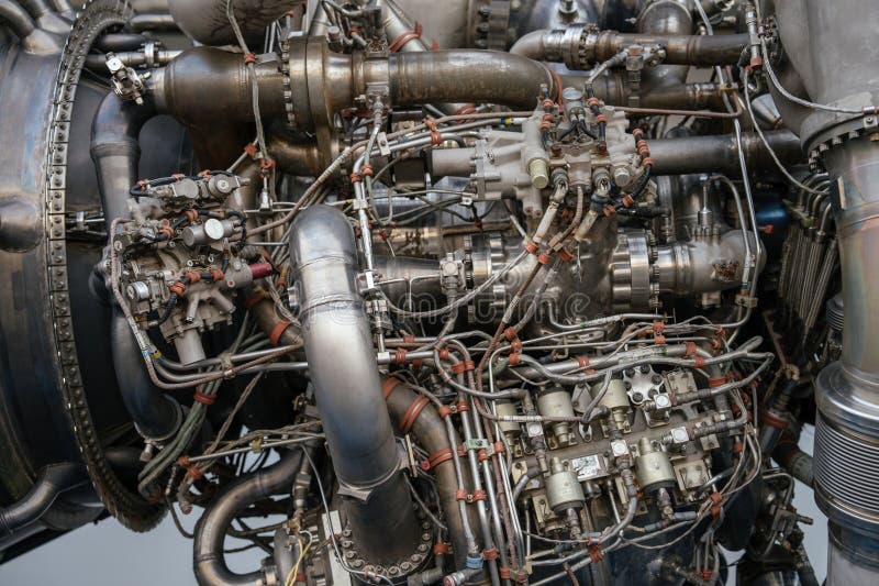 Engine Close-Up Wiring and Components Stock Photo - Image of tubes ...