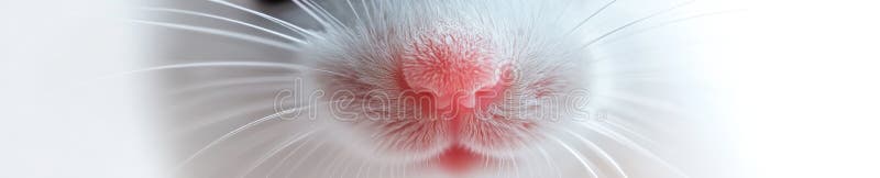 Extreme Close Up of White Laboratory Mouse Face. Scientific Study and ...