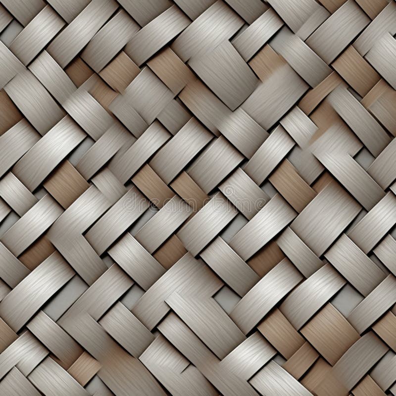 Extreme Close-up of a Woven Basket Weave Pattern Repeating Design ...